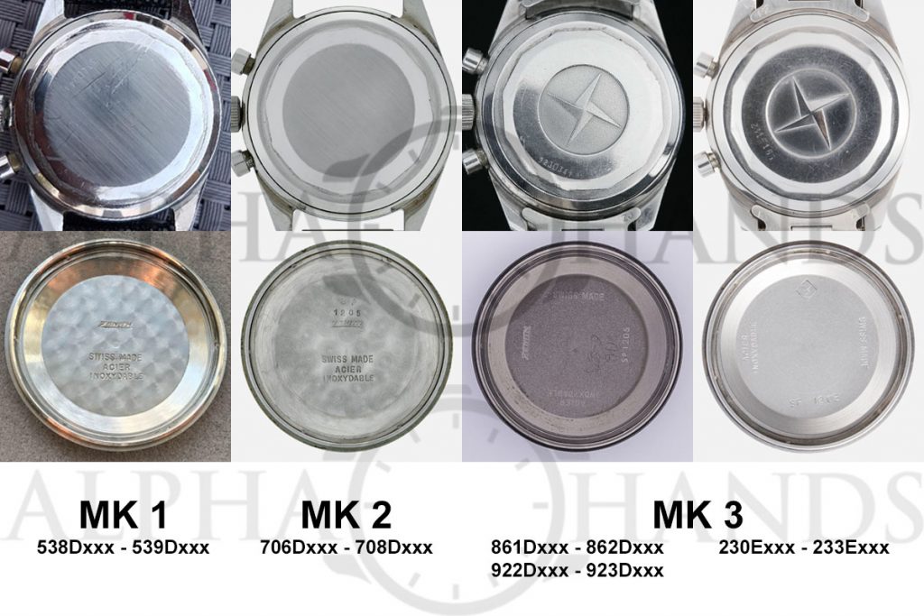 Zenith A386 Caseback - Alpha Hands